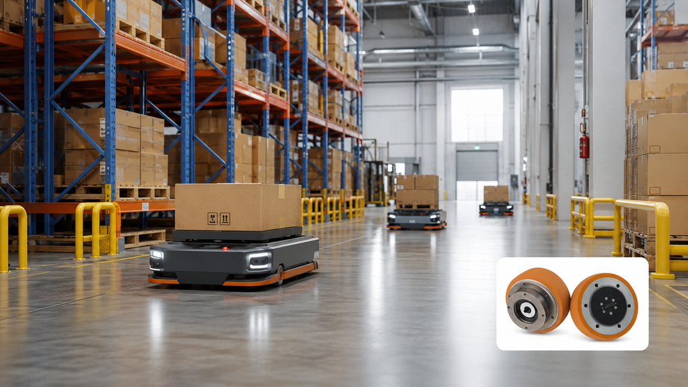 AGV Drive Wheels for AGV/AMR Warehouse Logistics Applications – AGV Motor